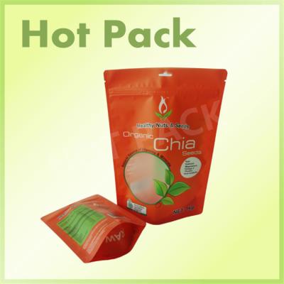 China A folha de alumínio da semente orgânica Resealable de Chia levanta-se o malote com janela à venda