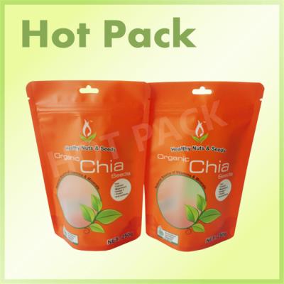 Cina La chiusura lampo organica risigillabile laminata del seme di Chia di plastica sta sulla borsa in vendita