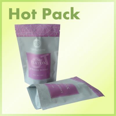 China Laminated 28 Days Teatox Morning Boost Foil Lined Stand Up Zipper Pouch for sale