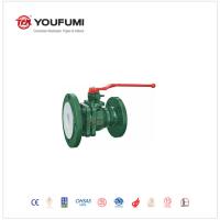 China RF Flanged PFA Lined Ball Valve SUS304 80A PTFE Lined Refining Use for sale