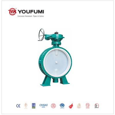Cina Il tipo flangiato WCB PTFE ha allineato l'uso della centrale elettrica della valvola a farfalla 100mm in vendita