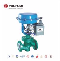 China Corrosion Proof Single Seated Globe Control Valve , Hydraulic Lined Control Valve for sale
