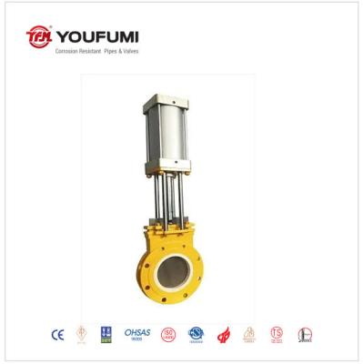 中国 ジルコニアのPN10を精製する陶磁器の空気の2つの方法球弁は保護を熱する 販売のため