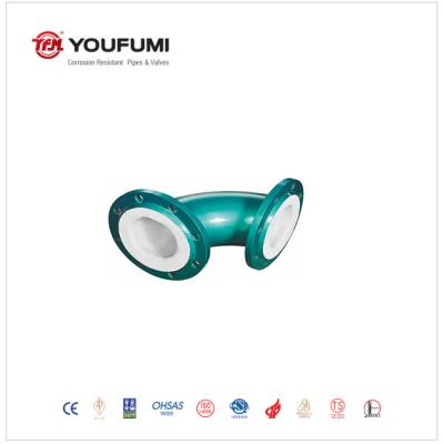 Cina PTFE flangiato ha allineato il tipo del gomito degli accessori per tubi A105 per tingere in vendita