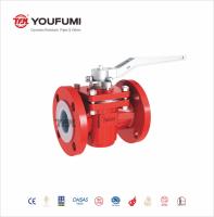 China Flanged Type PFA Lined Plug Valve High Performance 300lbs  For Chlor Alkali for sale
