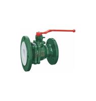 China RF Flanged PFA Lined Ball Valve SUS304 80A PTFE Lined Refining Use for sale