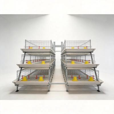 China Chicken Farming Equipment H Type Automatic Broiler Chicken Cage Vertically Stacked for sale