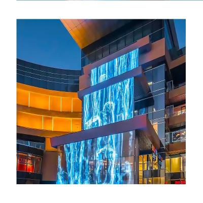 China The Newest Waterproof Indoor Led Curtain Transparent Led Display Mesh for Advertising  Transparent Film Advertising LED Display for sale