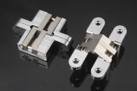China Zinc Alloy SOSS Concealed Door Hinges 180 Degree Opening Chrome Finish for sale