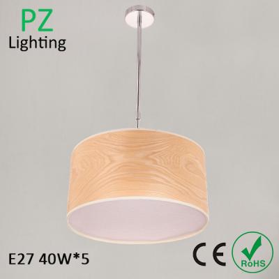 China 5 E27 bulbs simple Round design tree bark shade ceiling lamp pendant lamp with CE ROHS for sale