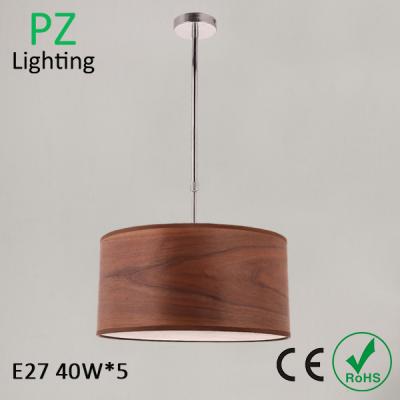 China 5 E27 bulbs simple design tree bark shade ceiling lamp pendant lamp different shade color for sale