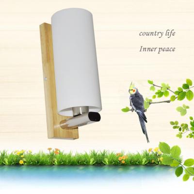 China environment Oak wood lamp with white color round glass shade,E27 LED available CE/ROHS for sale