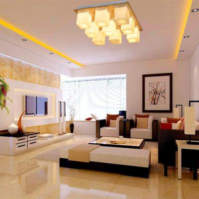 China 2014 hot sell Solid oak wood square wooden ceiling lighting with remote control for sale