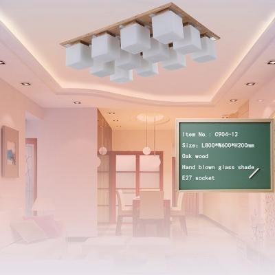 China 2014 hot sale wood ceiling lamp square ceiling lighting with remote control made in China for sale