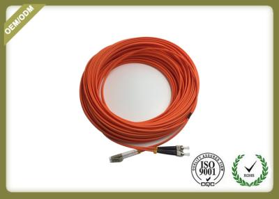 China LC to ST Duplex Multimode Fiber Optic Patch Cord 3m LSZH Orange Jacket for sale