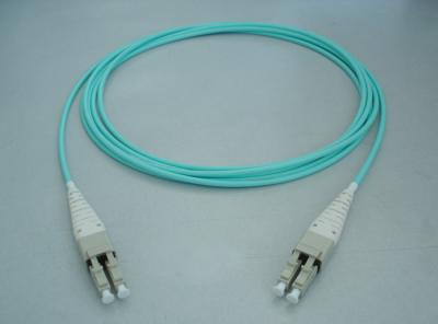 China Fiber Patch Cord LC to LC Multimode 2m Duplex 50/125um OM3 for High Speed Networks for sale