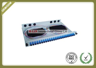 China 24 Port SC Fiber Optic Distribution Box Patch Panel Wall Mount 1U for sale