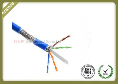 China 1000ft Cat6 SFTP Network Cable 23AWG Solid Copper PVC LSZH Jacket for sale