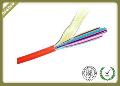 China 12 Core Multimode Indoor Fiber Optic Cable PVC Jacket Orange 50/125μm for sale