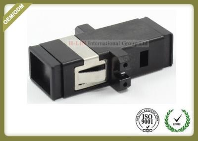 China MTRJ SingleMode Multimode Fiber Optic Adapter Black ABS SC Footprint for sale