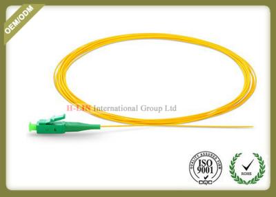 China LC APC Pigtail Fiber Optic Cable Single Mode 0.9mm Simplex Green Tip for sale
