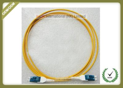 China Duplex Multimode Fiber Optic Patch Cord 50/125um Low Insertion Loss LC to SC for sale