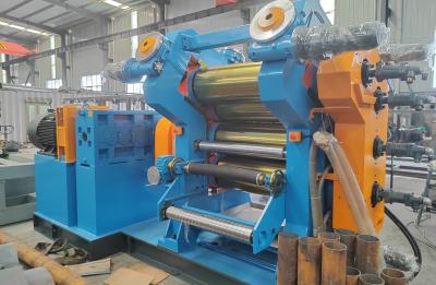 China 4-roller PLC rubber calender with precise control of thickness rubber material and stable cooling system for sale