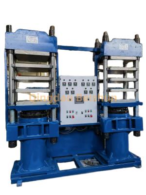 China Double Station Rubber Sealing Ring Vulcanizer With Automatic PLC Control Automatic Mold Opening And Electrical/ Oil/ Steam Heating for sale