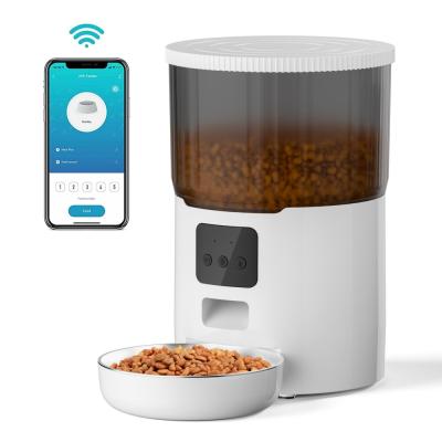 China 4L Capacity Smart Pet Feeder Wifi Adjustable Automatic Cat Dog Feeder for sale