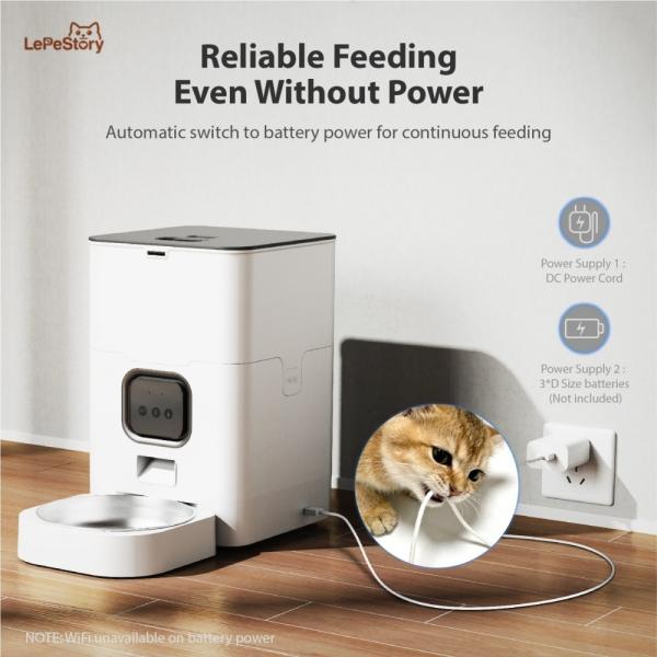 Quality 4L Smart Cat Feeder APP Programmable Timed Pet Feeder With Voice Recording for sale