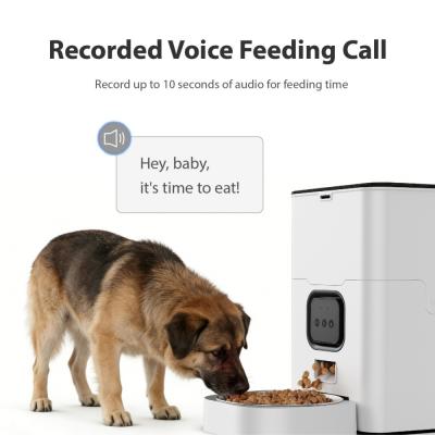China 4L Automatic Cat Food Dispenser With APP Remote Controlled Dual Power Backup for sale