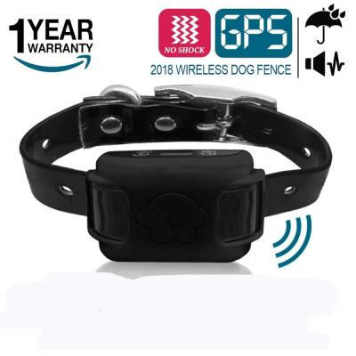 China Waterproof Rechargeable GPS Electronic Pet Fence Wireless With 800 Meters Radium for sale