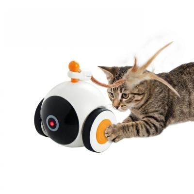 China Indoor Smart Pet Toy Interactive Motion Activated Rechargeable Automatic Cat Toy for sale