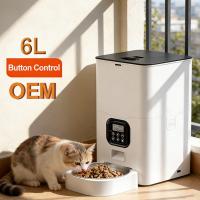 China Plastic 4L Smart Feed Automatic Pet Feeder with 6 Buttons Dual Meal Precise Portion for sale