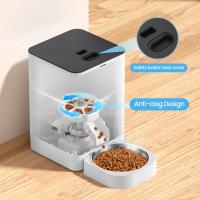 China 4L Auto Smart Pet Feeder with 6 Buttons Dual Meal Setup Precise Portion Control 1-50g for sale