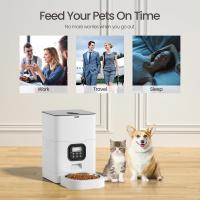 China 4L Auto Smart Pet Feeder with 6 Buttons Dual Meal Setup Precise Portion Control 1-50g for sale