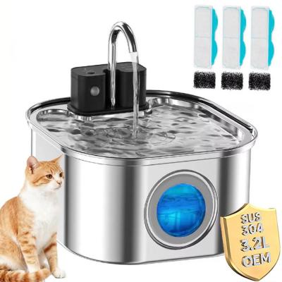 China 3.2L Smart Pet Water Fountain Automatic Wireless Cat Water Fountain No Plug In for sale