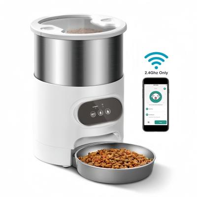 China 3L Automatic Smart Pet Feeder WiFi Timed Feeding Voice Prompts Food Grade Stainless Steel for sale
