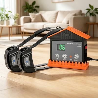 China Rechargeable Waterproof Wired Electronic Dog Training Fence System With 2 Receivers for sale