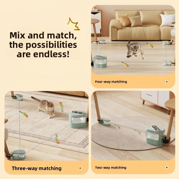 Quality Indoor Wireless Cat Toy Rechargeable Automatic Interactive Cat Teaser For for sale