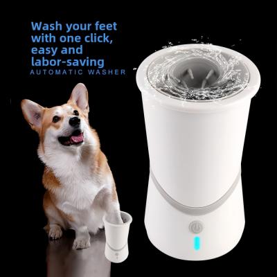 China Rechargeable Silicone Dog Paw Cleaner Pet Care Outdoor Portable Dog Foot Washing Cup for sale