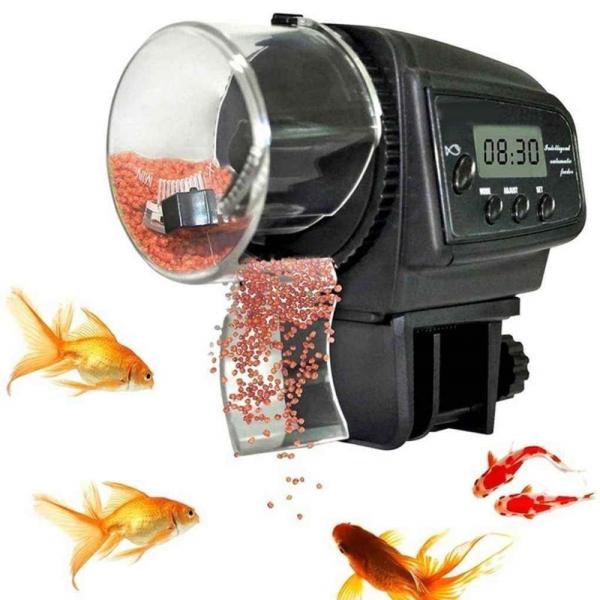 Quality Digital LCD Adjustable Aquarium Fish Feeder Automatic Food Dispenser For Fish Tank for sale