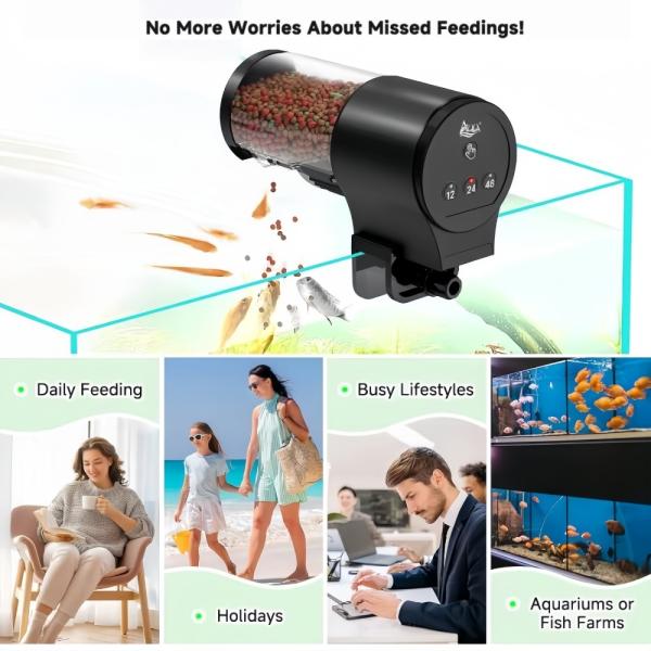 Quality Digital Aquarium Fish Feeder With Timer Programmable Automatic Turtle Food for sale