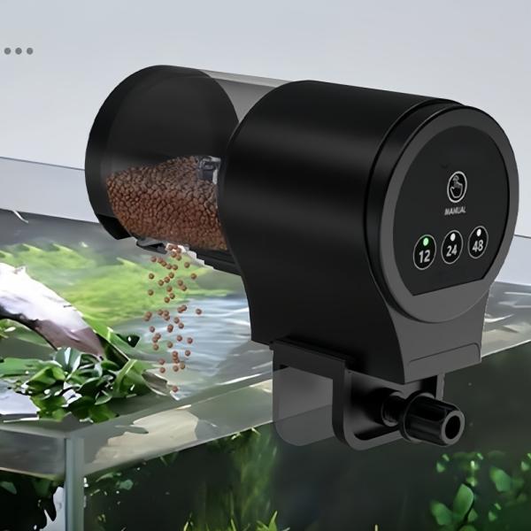 Quality Digital Aquarium Fish Feeder With Timer Programmable Automatic Turtle Food Feeder for sale