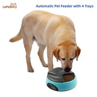 China Automatic Pet Feeder 4 Trays Programmable Timer 475ml Capacity CE RoHS for sale