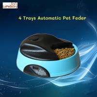 China Automatic Pet Feeder 4 Trays Programmable Timer 475ml Capacity CE RoHS for sale
