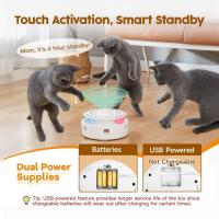 China Smart Automatic Pet Teaser Ball 3-in-1 Feather Interactive Cat Toy with IC Program for sale