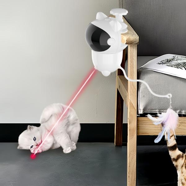 Quality Automatic Plastic Smart Pet Toy LED Laser Interactive Teasing Toy For Dogs Cats for sale