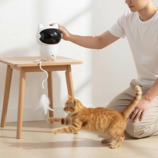 Quality Automatic Plastic Smart Pet Toy LED Laser Interactive Teasing Toy For Dogs Cats for sale