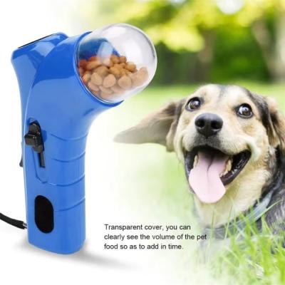 China Durable ABS Pet Snack Launcher Interactive Dog Training Treat Dispenser for sale